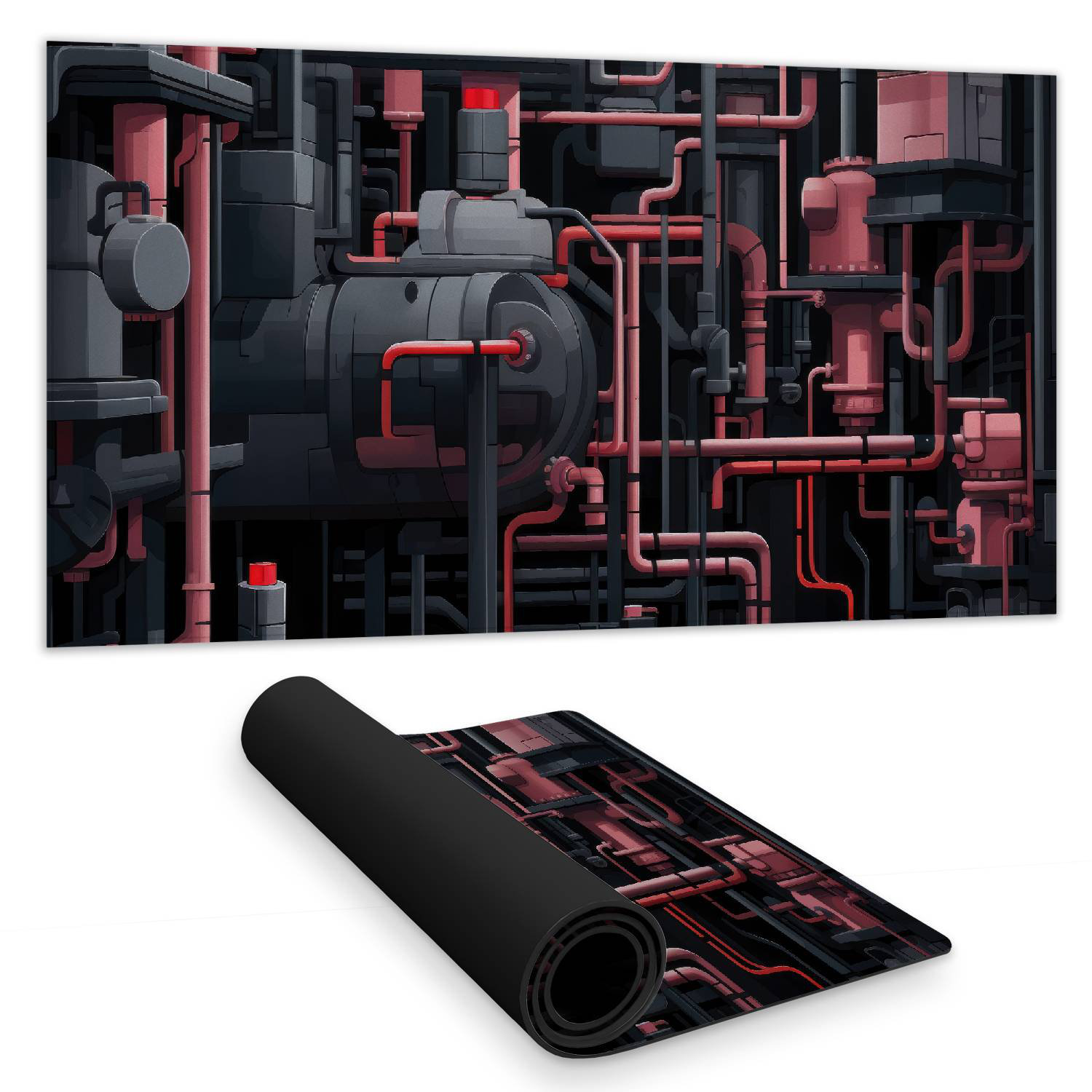East Urban Home Dark pipes - 15.75"x31.50" Desk mat | Wayfair
