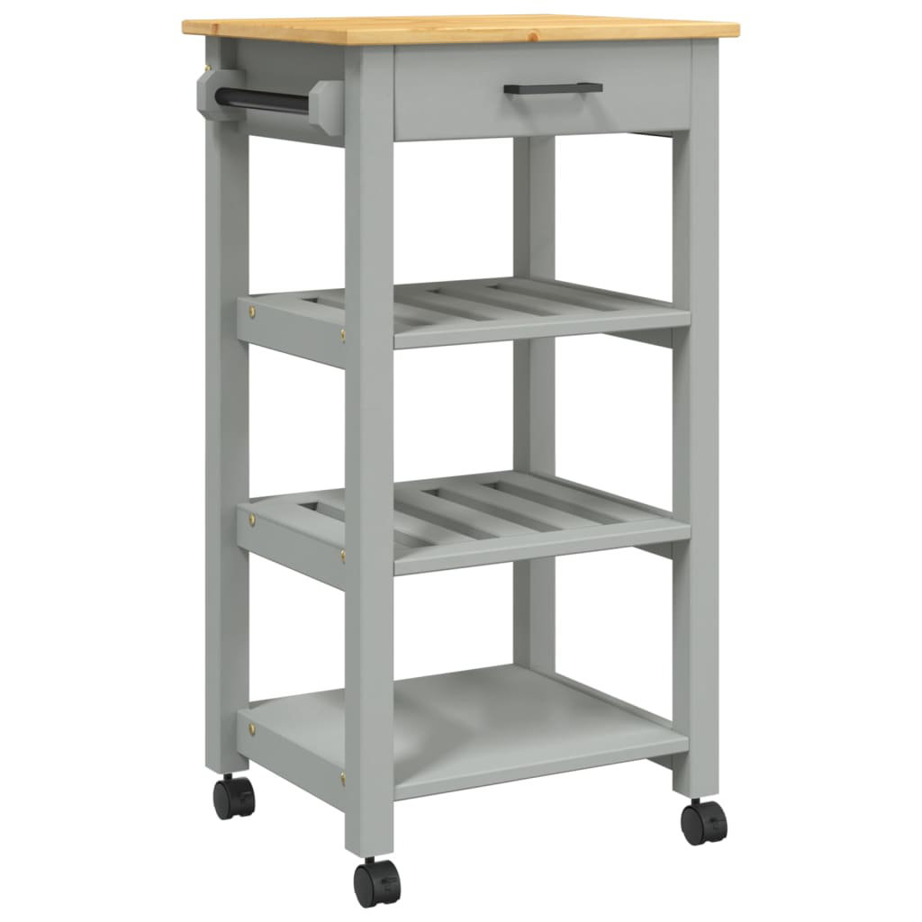 Winston Porter Rahjon Rolling Kitchen Cart with Solid Wood Top | Wayfair