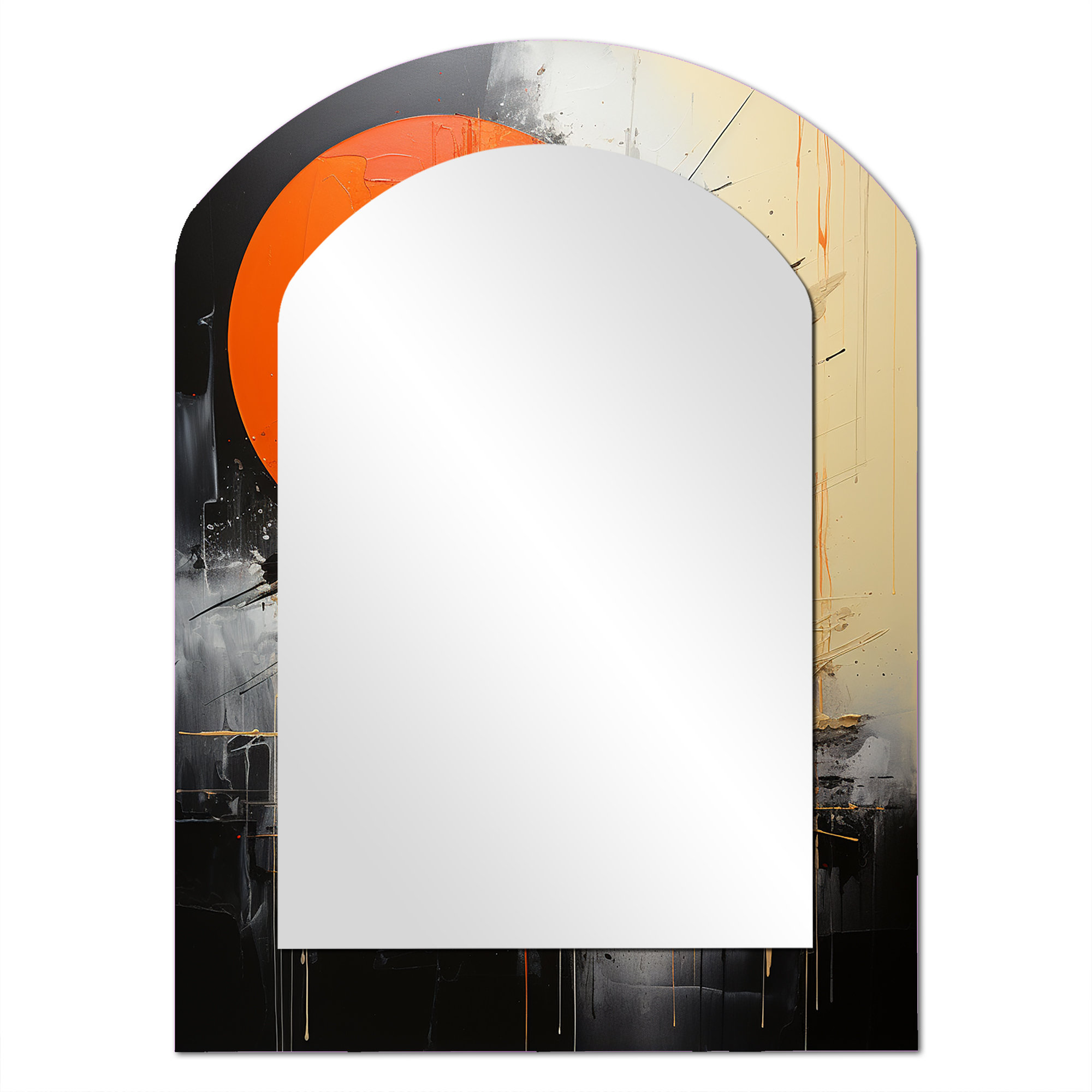 East Urban Home Orange Moon Shapes - Abstract Shapes 3D Shapes ...