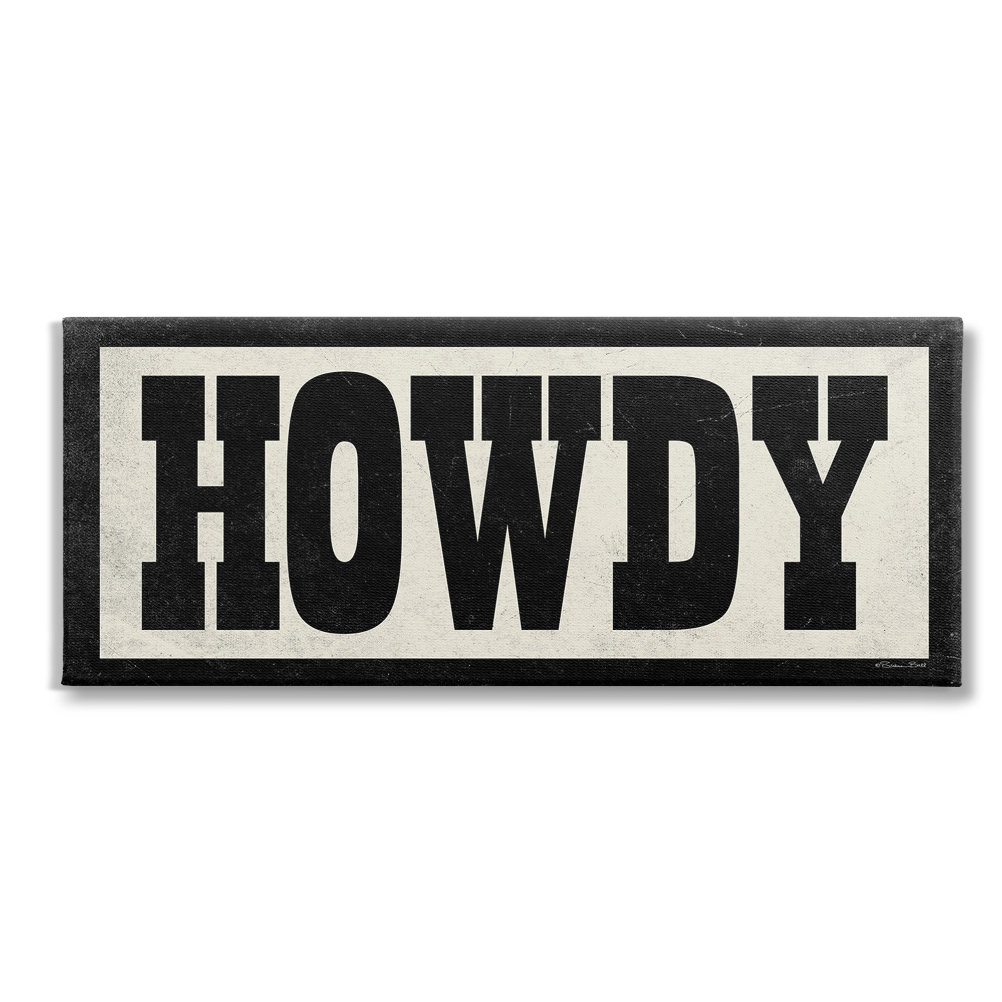 Gracie Oaks Vintage Howdy Sign Canvas Wall Art Design By Susan Ball ...