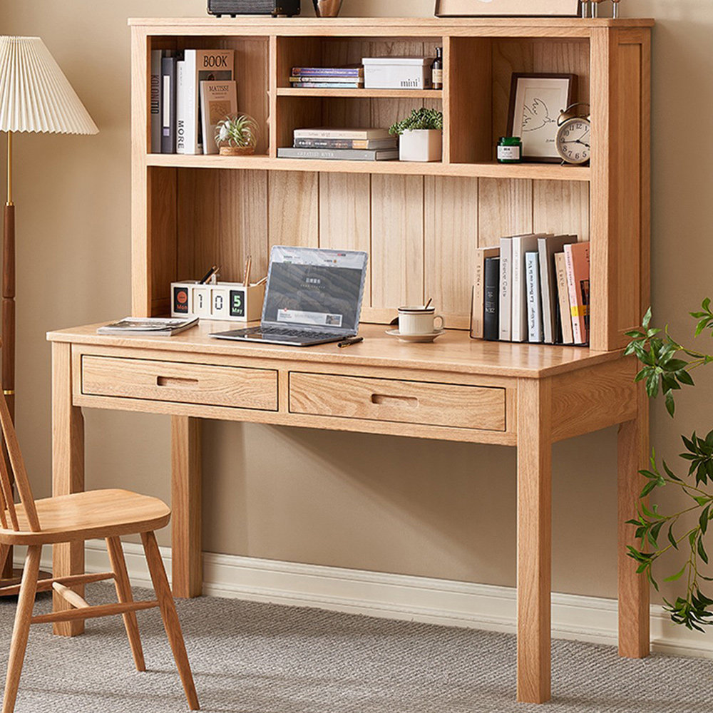 Cozynest Burlywood Rectangular Solid Wood desks | Wayfair