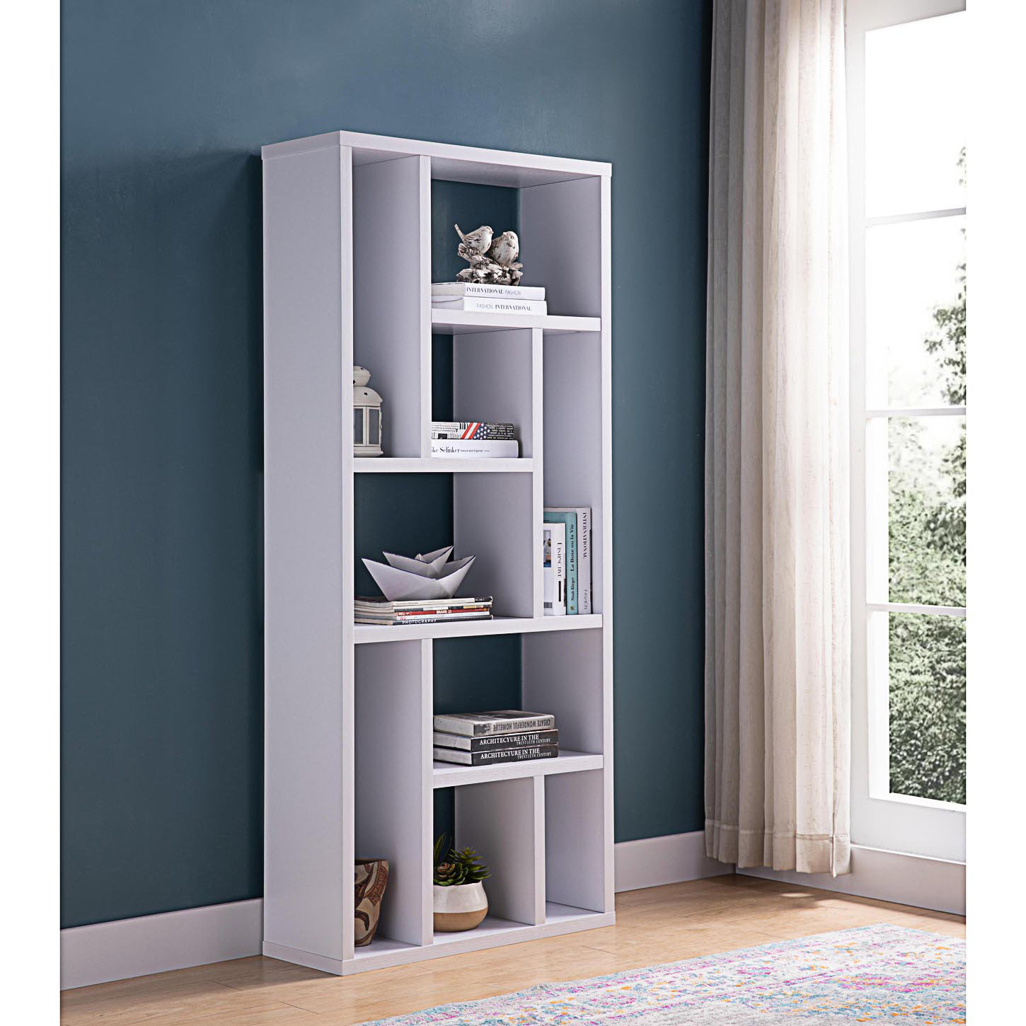 Latitude Run® Modern Bookcase, Display Shelf With Wood Frame | Wayfair