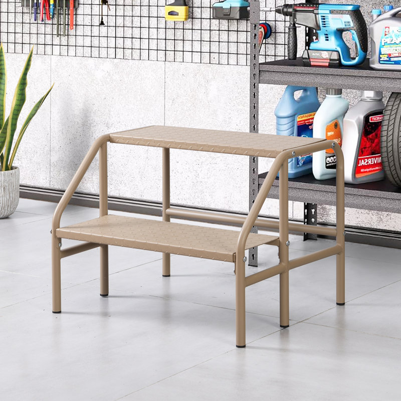 Symple Stuff Northview Heavy-Duty Industrial 2 - Step Steel Step Stool ...