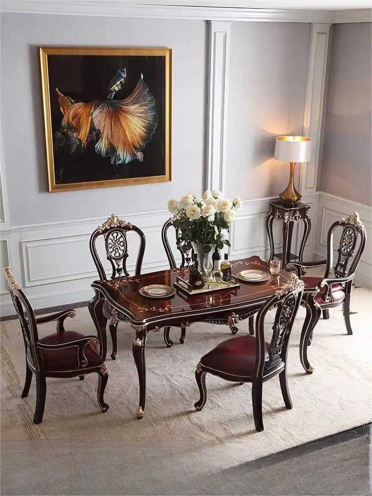 Splendor Furniture French Neoclassical Dining Table, European Villa ...