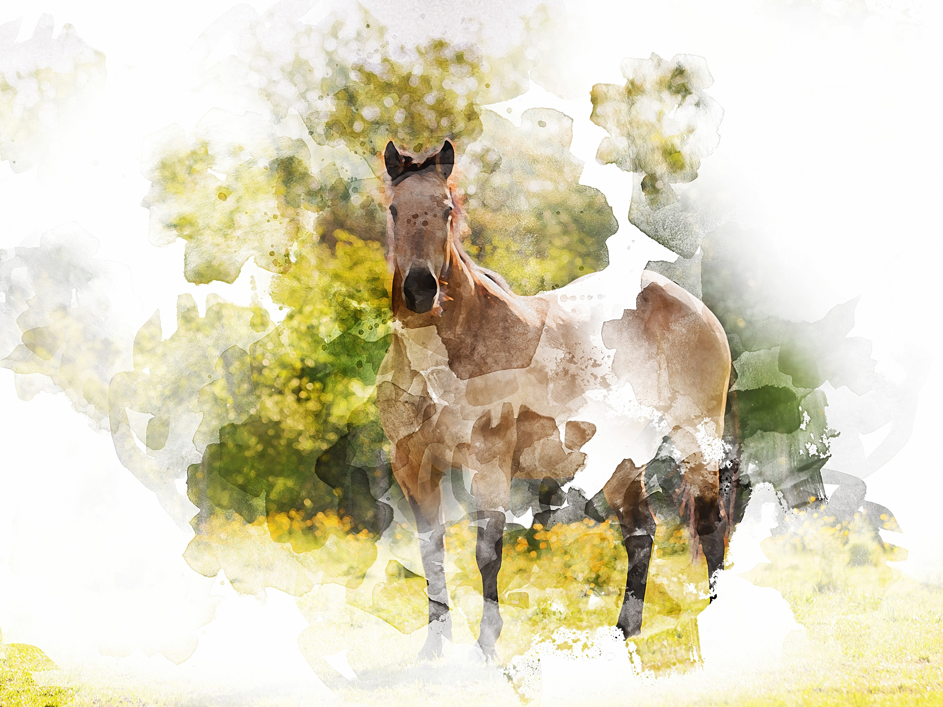 Union Rustic Boshra Stallion II by Chamira Young - Wrapped Canvas Print ...
