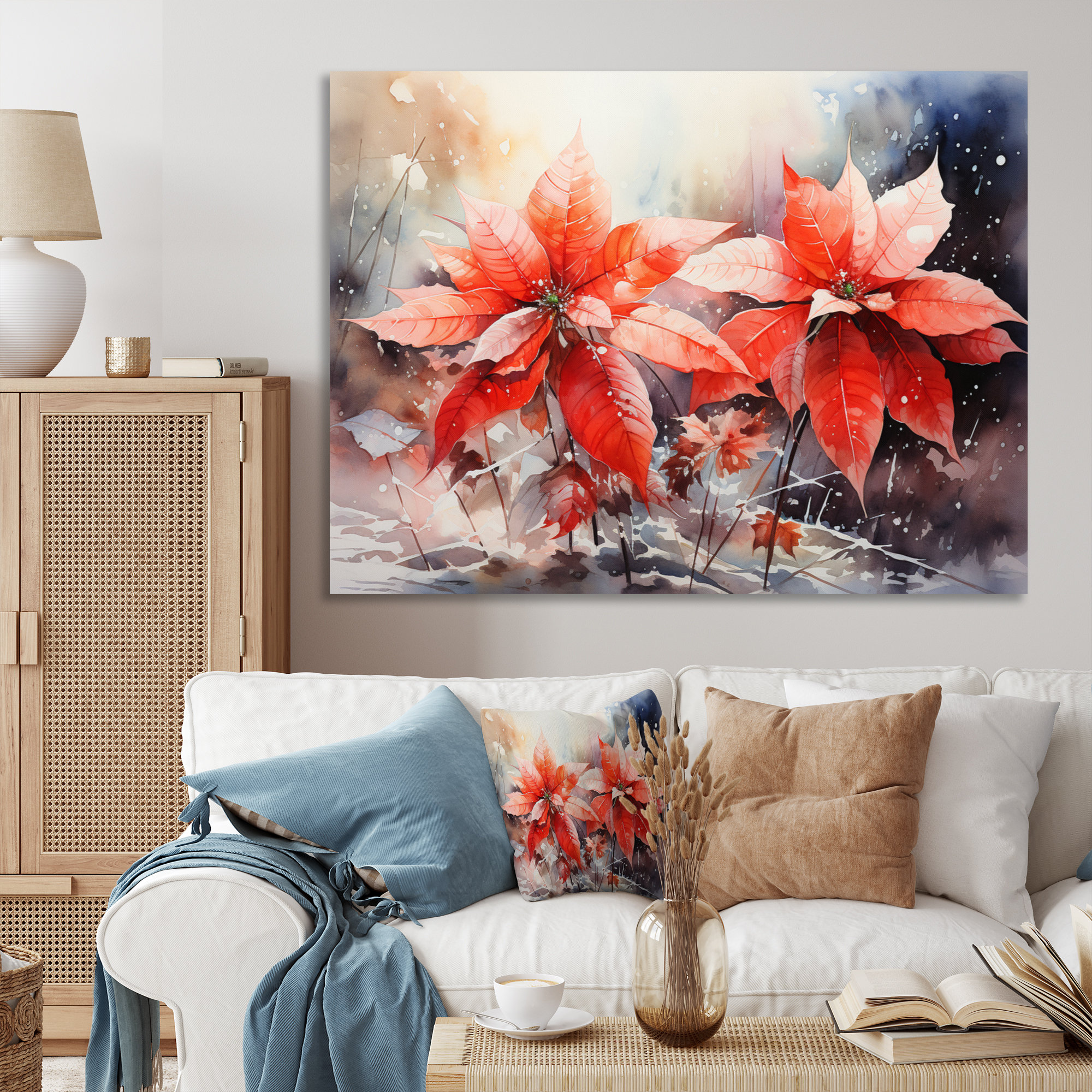 Red Barrel Studio® Poinsettia Flower Expressions An I Framed On Canvas ...