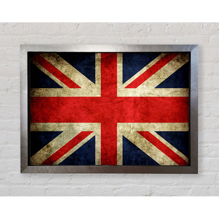 Borough Wharf British Grunge Flag - Single Picture Frame Art Prints ...