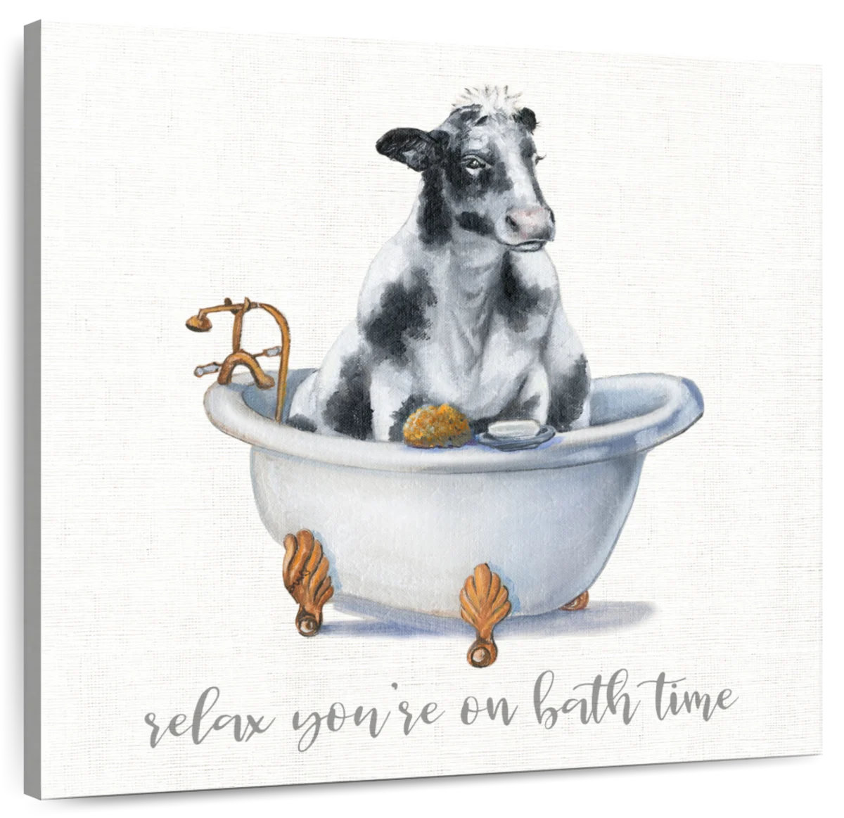 Trinx Bath Time Cow | Wayfair