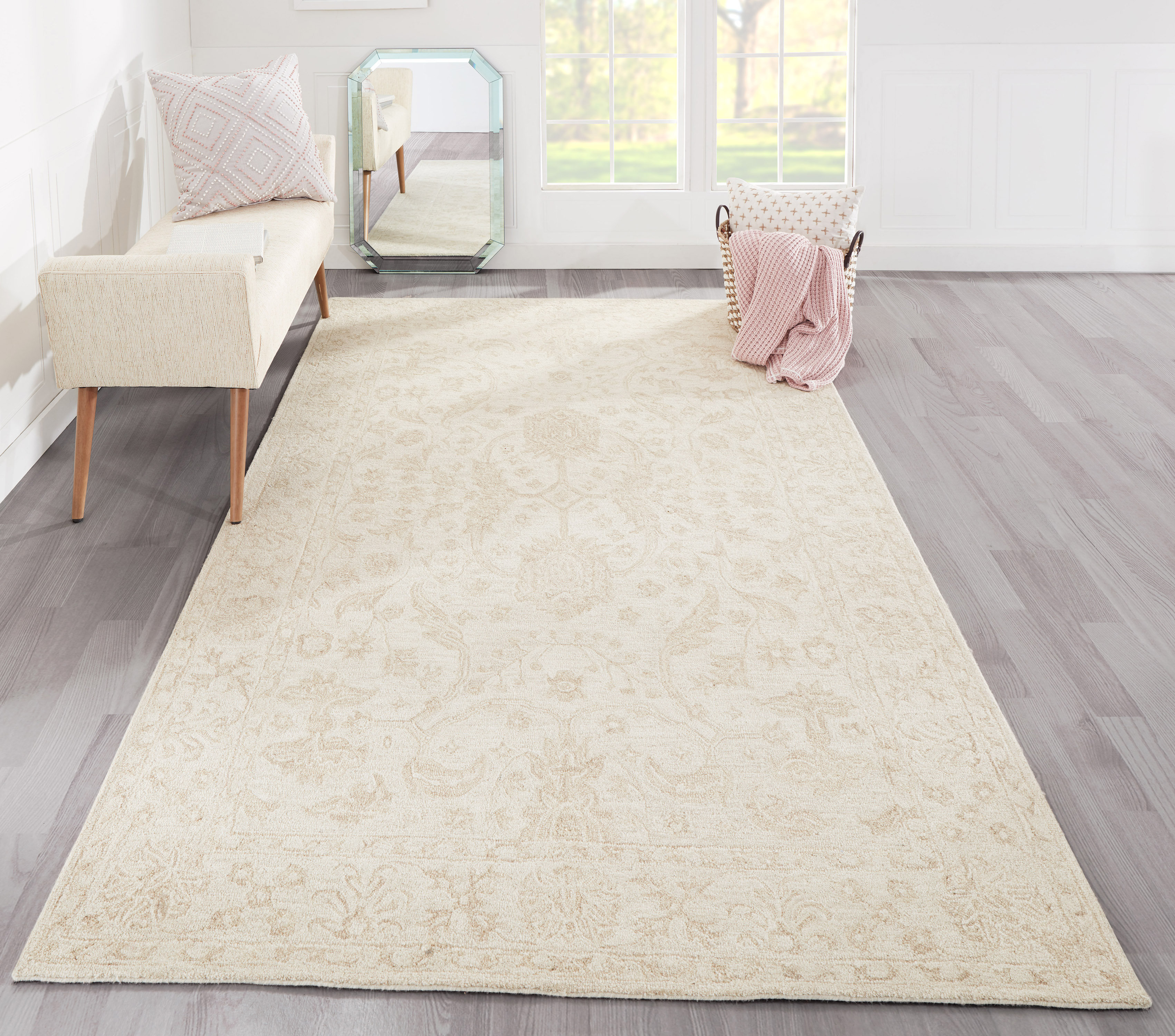 Birch Lane™ Cece Handmade Tufted Wool Beige Rug & Reviews - Wayfair Canada
