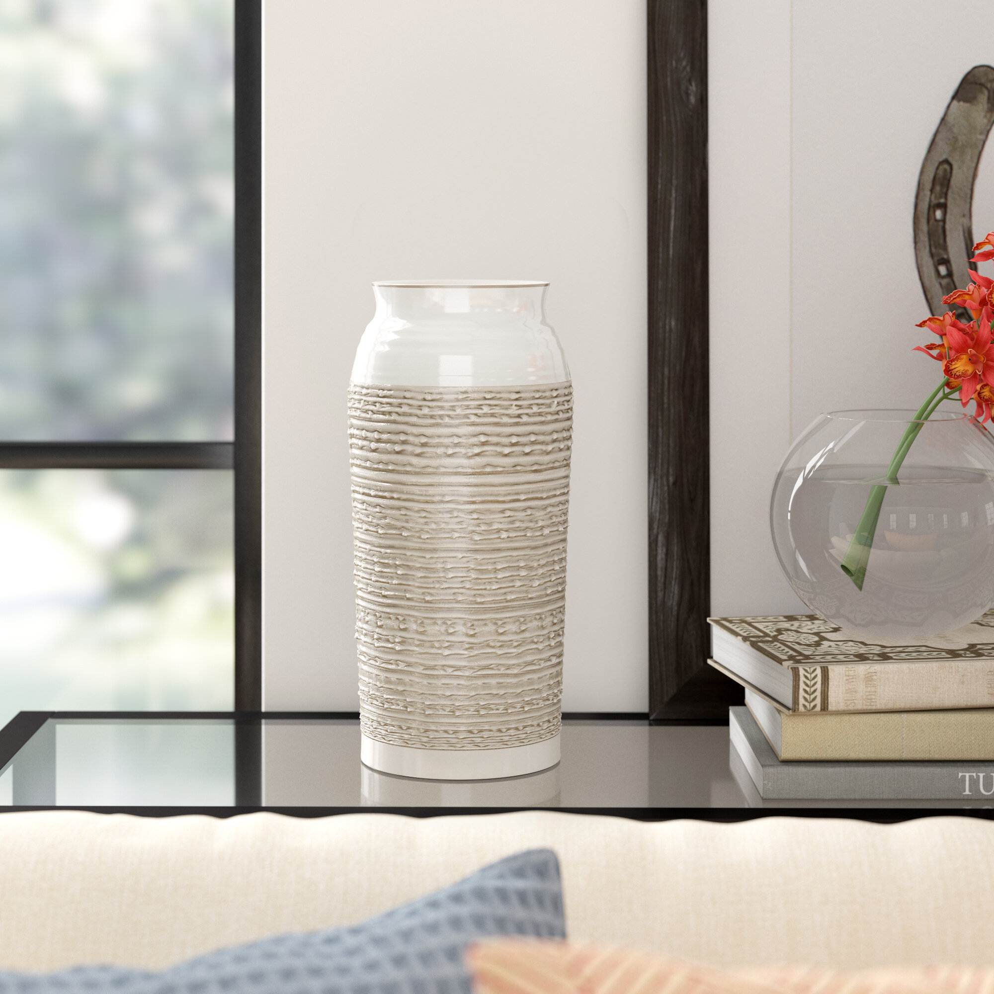 Birch Lane™ Malibu Beige/Grey Ceramic Table Vase & Reviews - Wayfair Canada