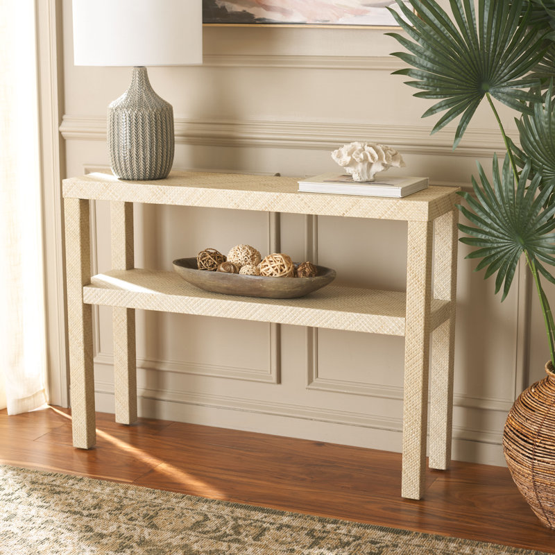 Bay Isle Home™ Breban Raffia 2 Shelf Console Table & Reviews | AllModern
