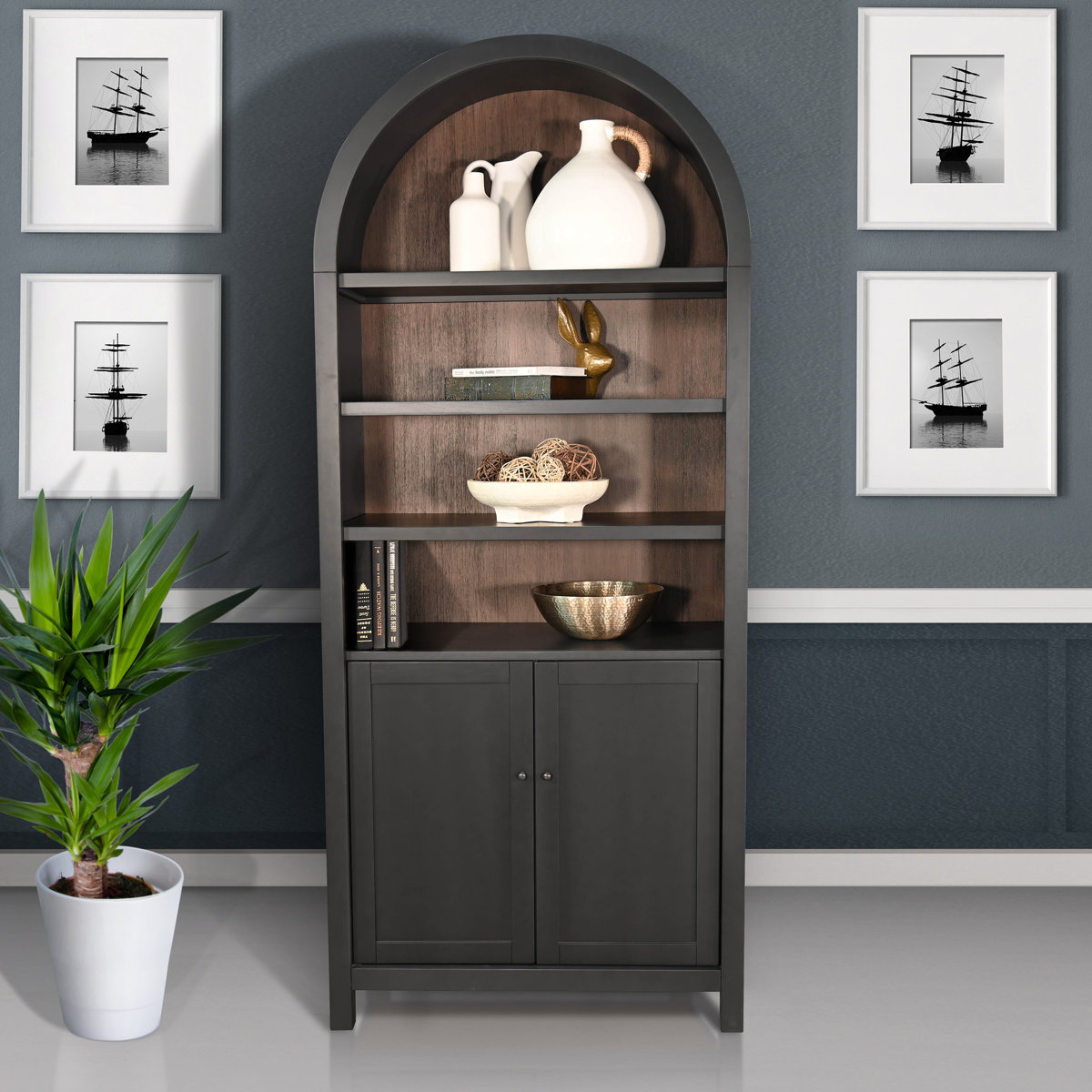 Lark Manor™ Ashbik Arched Dining Cabinet & Reviews | Wayfair