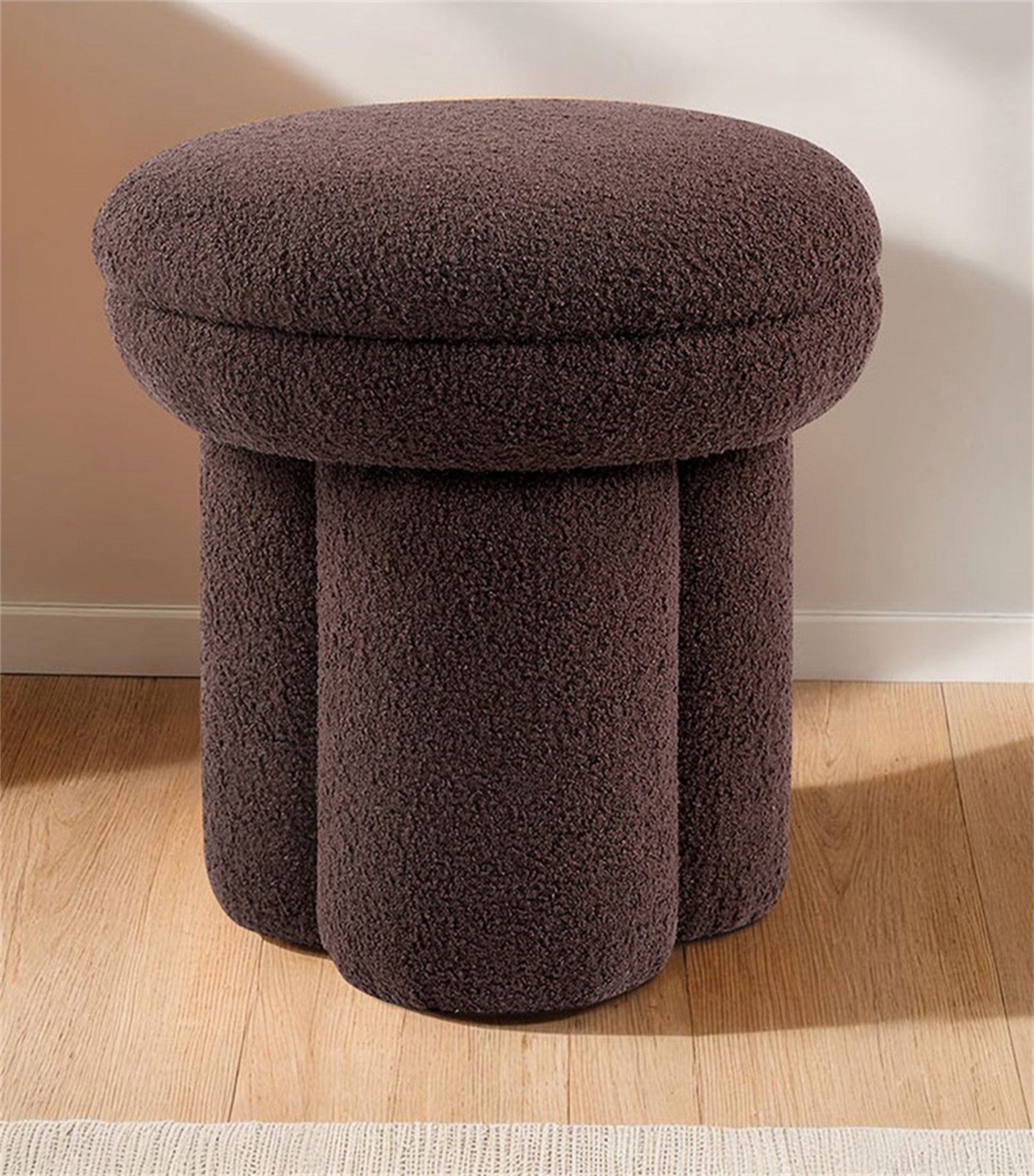 George Oliver Round Top Accent Chair Pedestal Base Mushroom Design ...