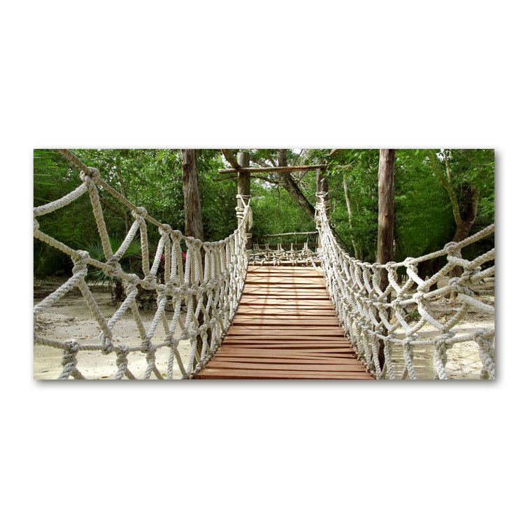 Bay Isle Home Rope Bridge - Wrapped Canvas Art Prints | Wayfair.co.uk