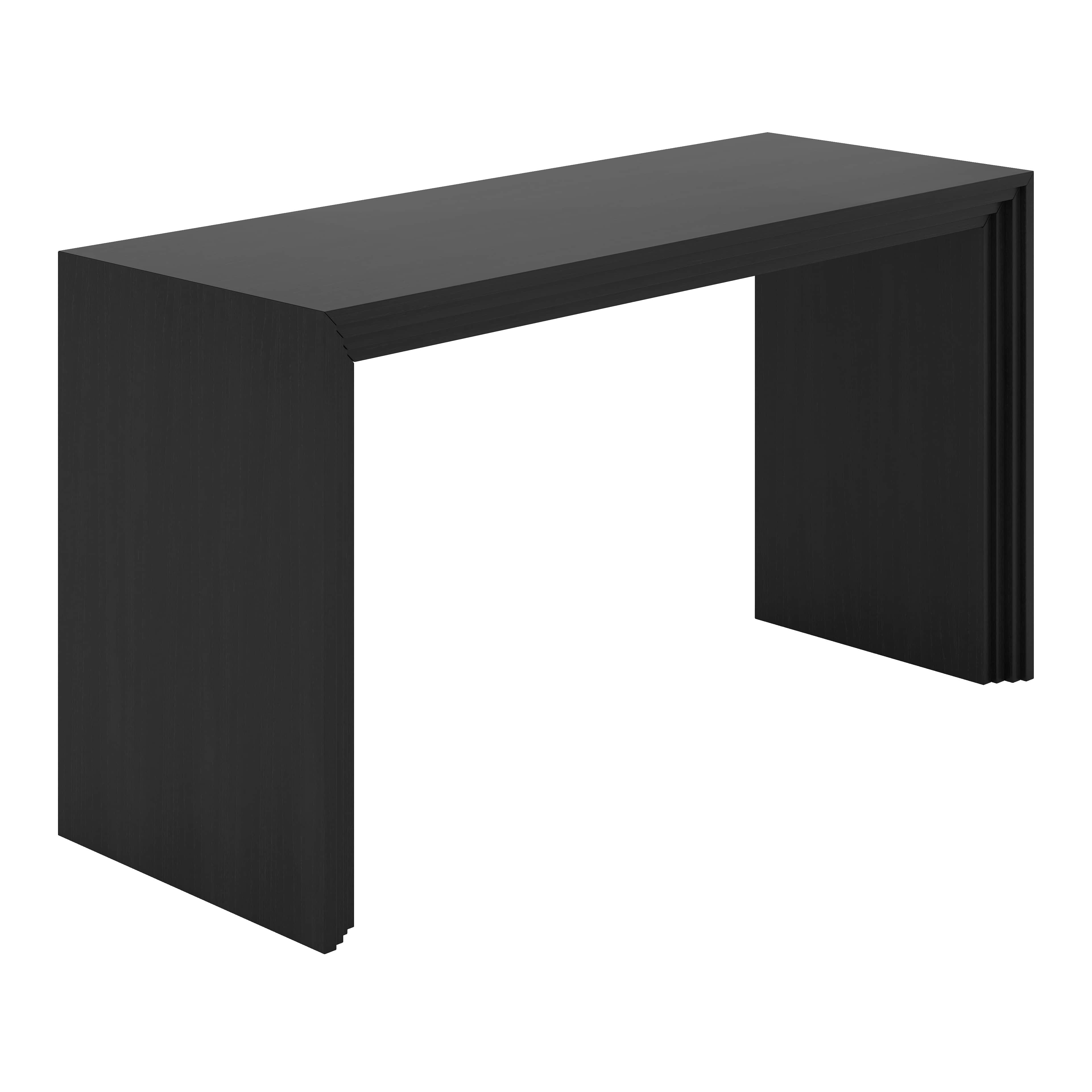 Ivy Bronx 59" Console Table With Unique Striped Design, MDF Narrow ...