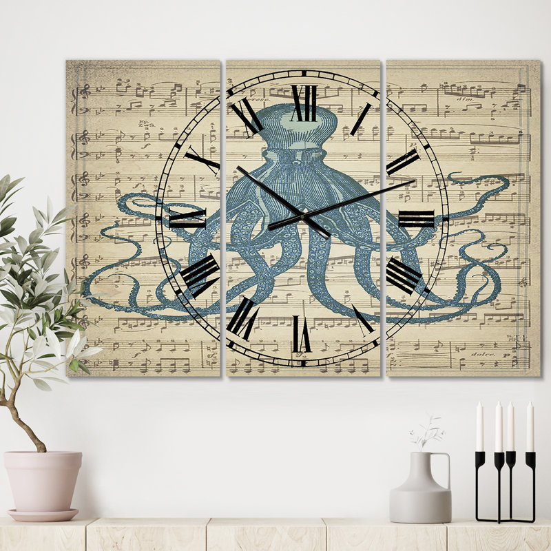 East Urban Home Octopus Music Score II - Large Nautical & Coastal 3 ...