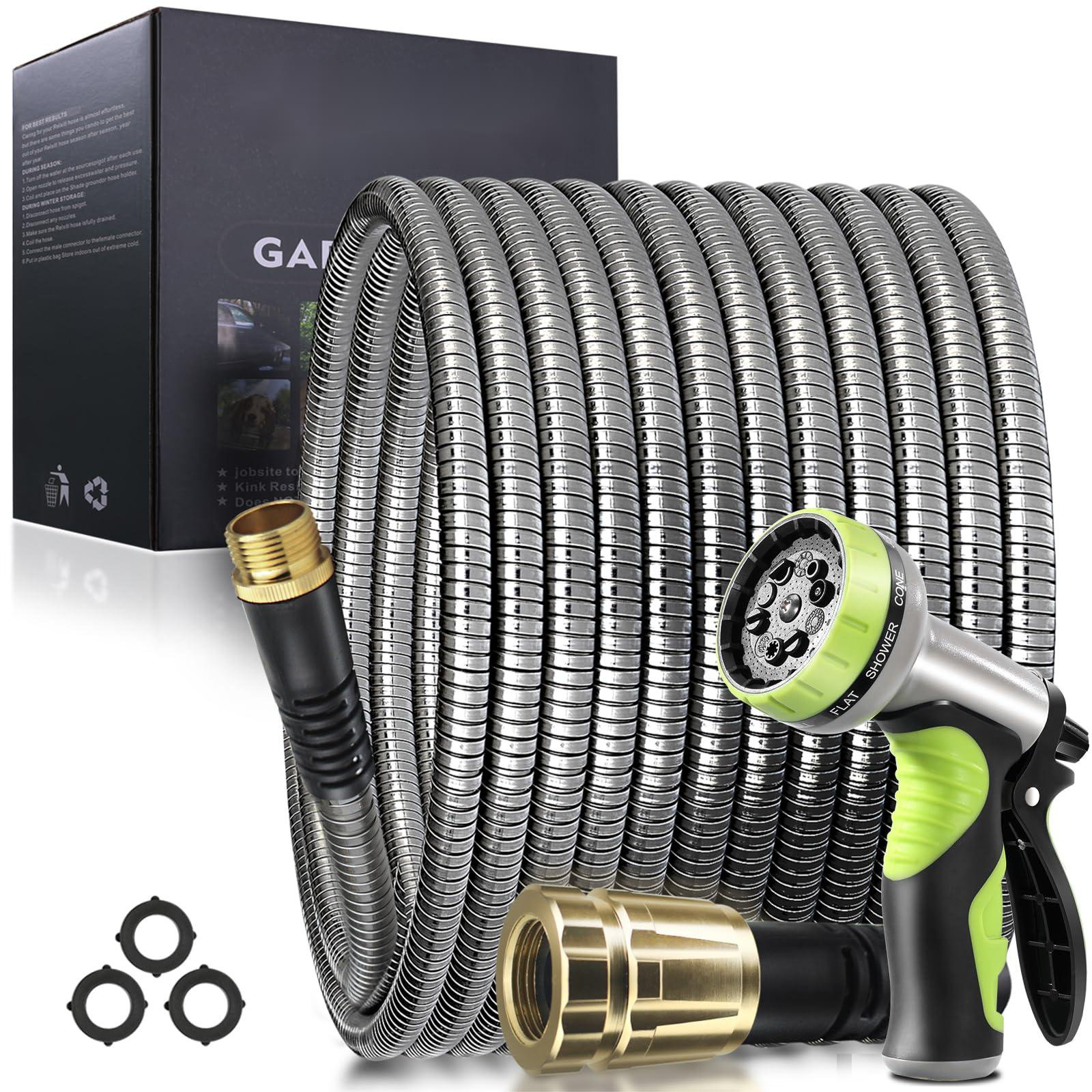 APPENIN WINTER PARK CORP 50FT Metal Garden Hose - Stainless Steel ...