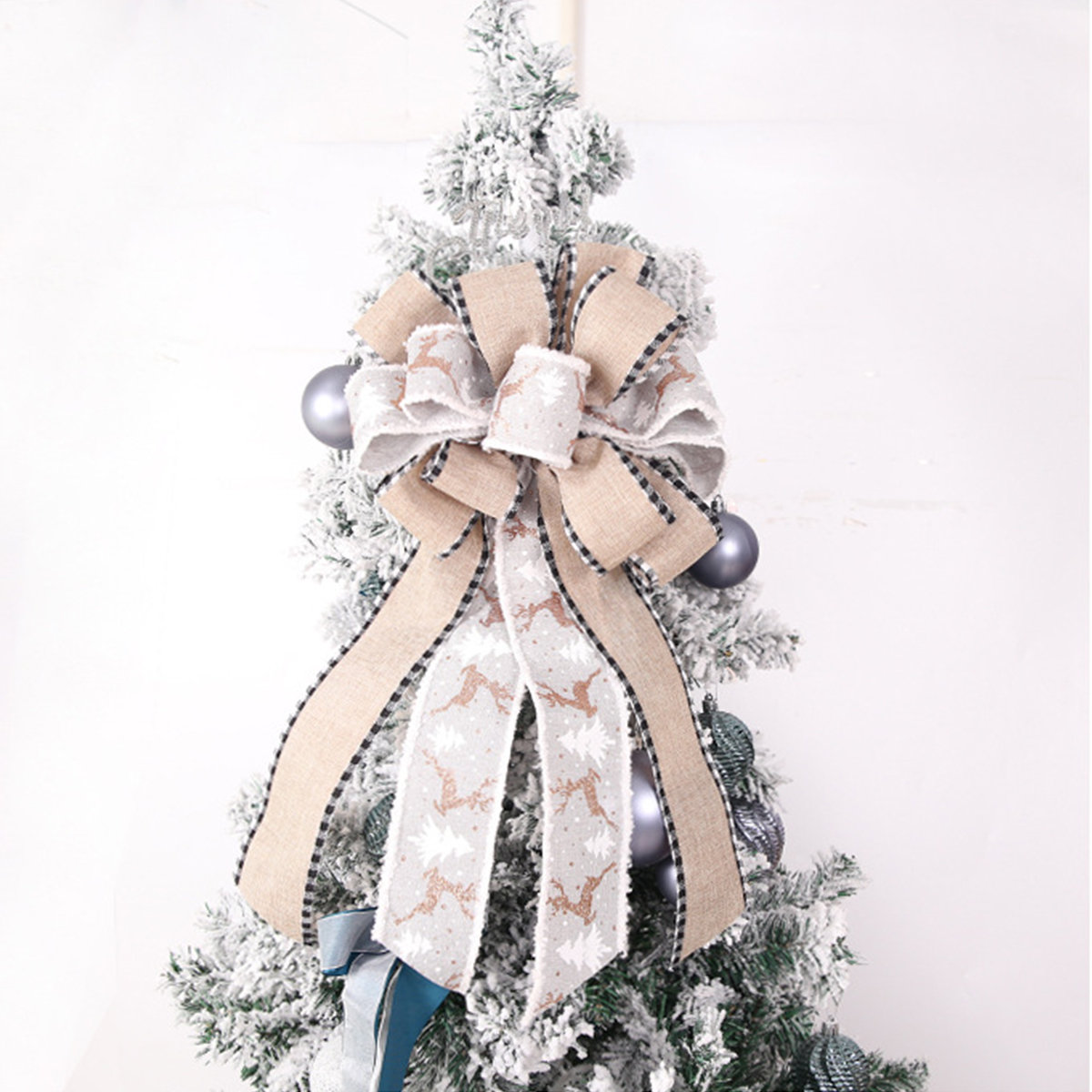 Astoria Grand Brown Large Christmas Bows, 11" x 20" Large Christmas ...
