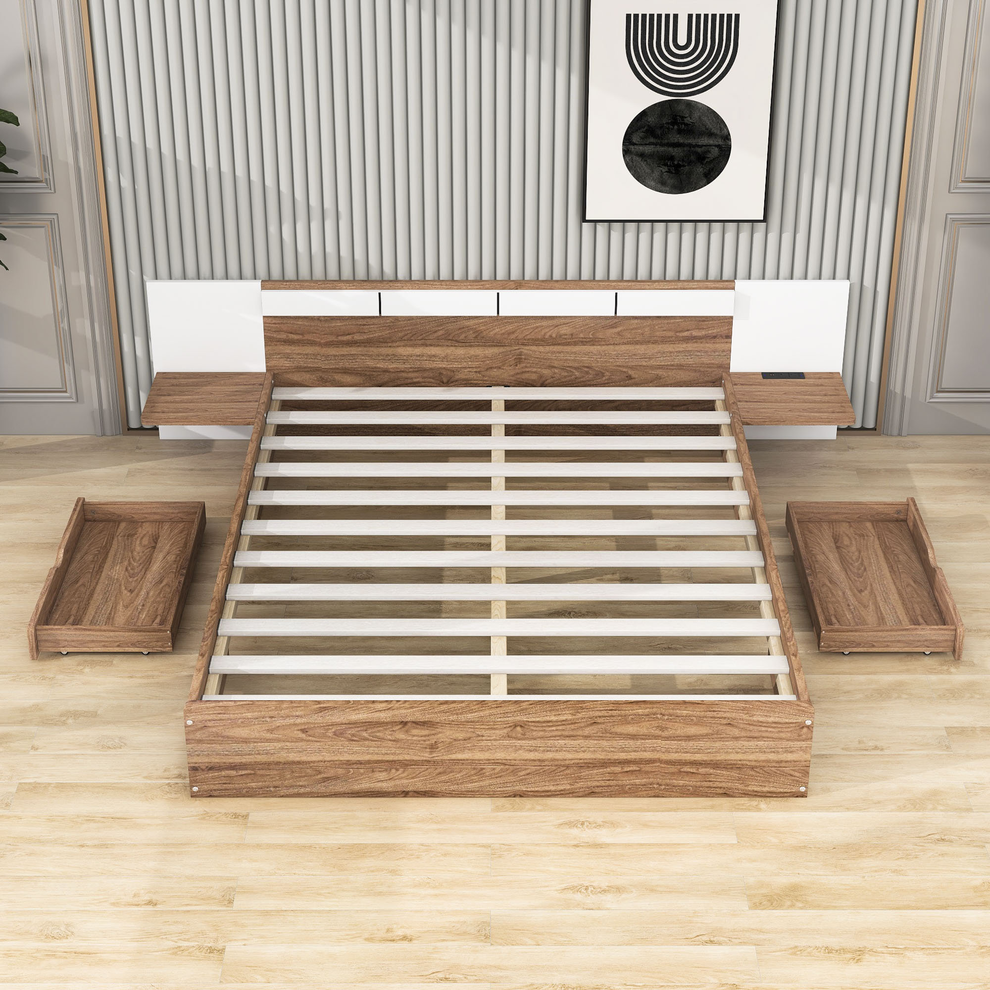 Ebern Designs Meztli Queen Storage Platform Bed | Wayfair