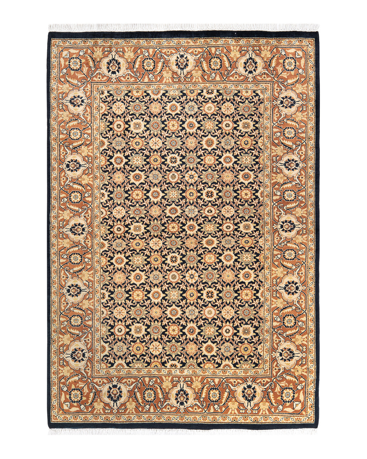 Solo Rugs Mogul One-of-a-Kind 4'2" x 6' 2000s Wool Area Rug Orange ...
