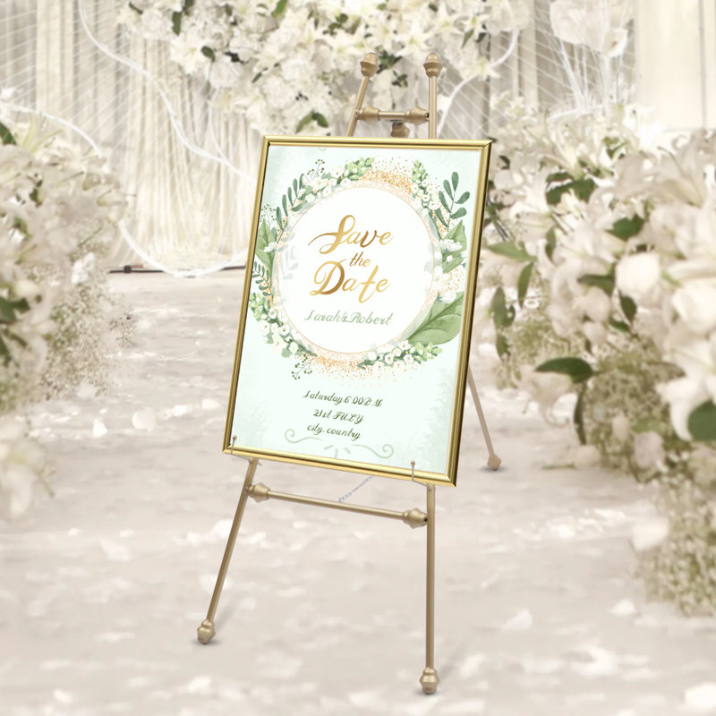 Lomana 2 Pcs Metal Large Free Standing Adjustable Display Stand | Wayfair