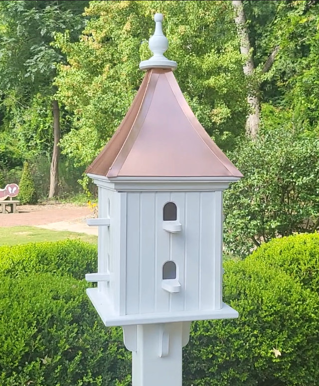 Rosalind Wheeler Large Copper Roof Birdhouse with Perch, 8 Nesting ...