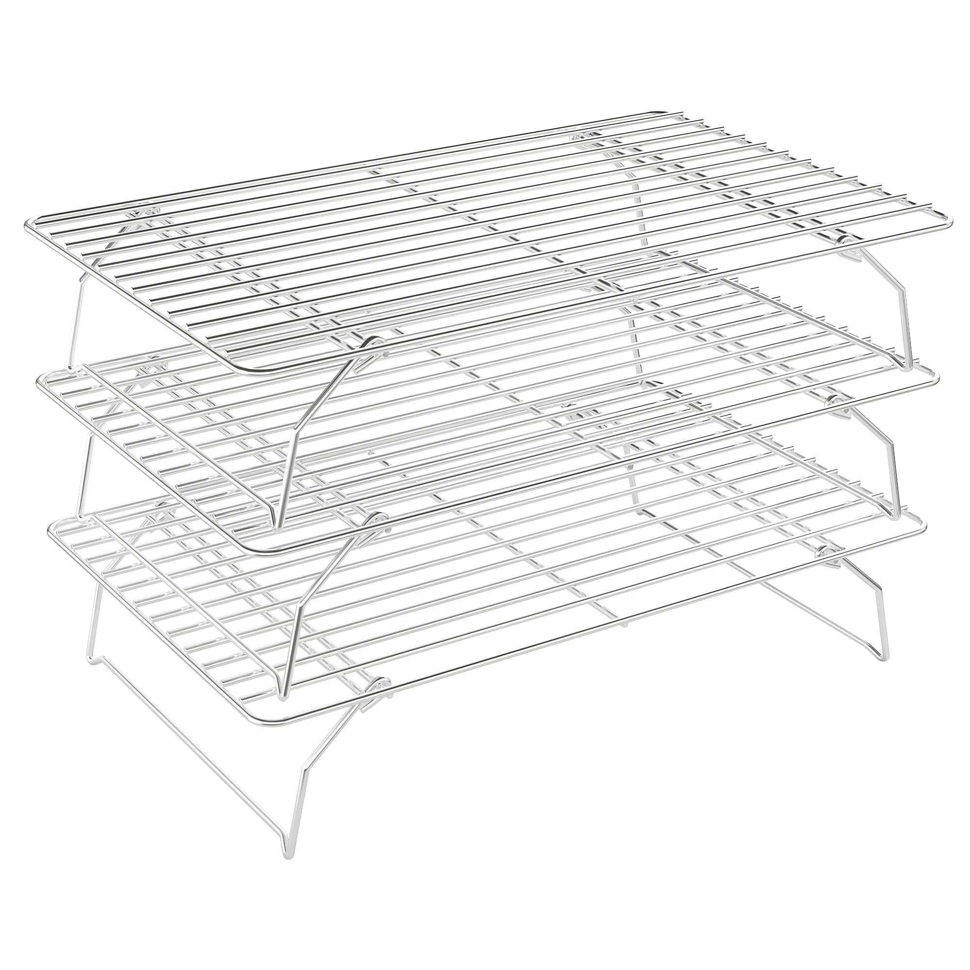 TUHOME FURNITURE LLC 3-Tier Stackable Cooling Rack, Heavy Duty Cooling ...
