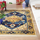 Lark Manor Angeliya Performance Blue Rug & Reviews | Wayfair