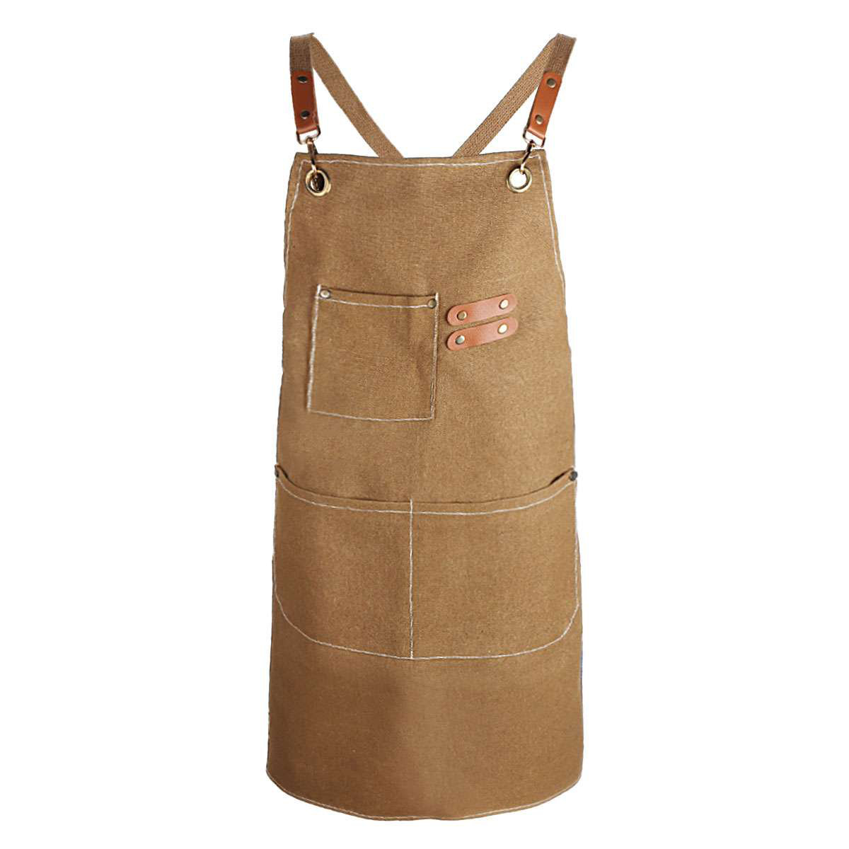 17 Stories Canvas Cross Back Chef Aprons with Large Pockets | Wayfair