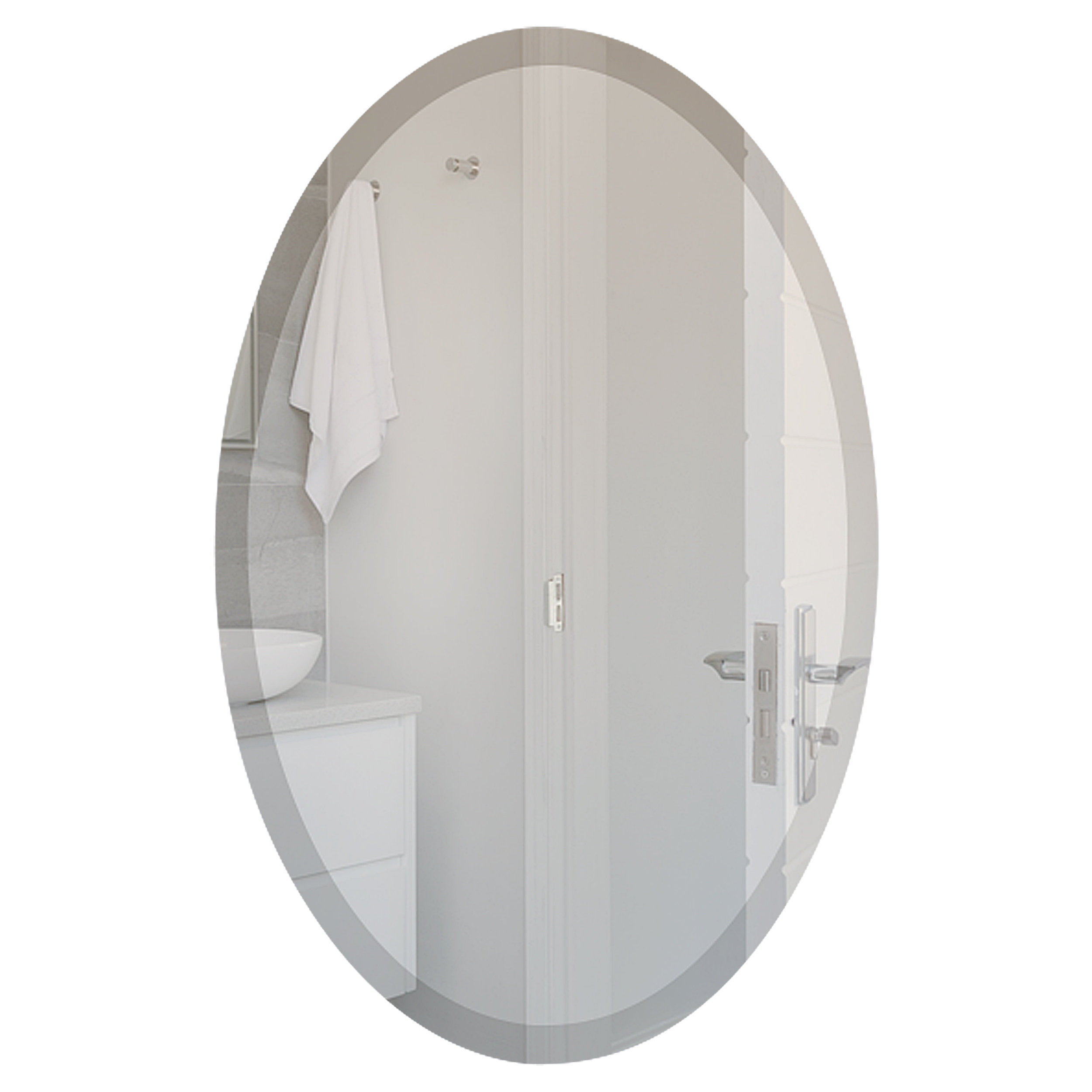 Ebern Designs Flat Wall Mirror & Reviews | Wayfair