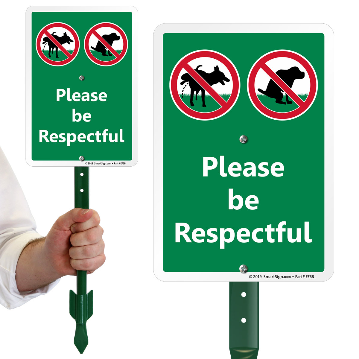 SmartSign Please Be Respectful Sign and Stake Kit & Reviews | Wayfair