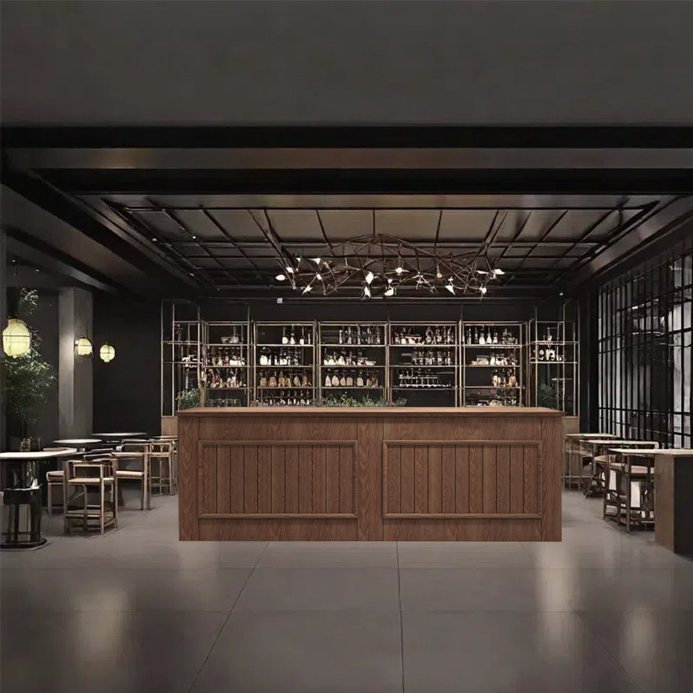 KPXU Bar Counter 78.74-Inch Multifunctional Bar Cabinet with Stemware ...