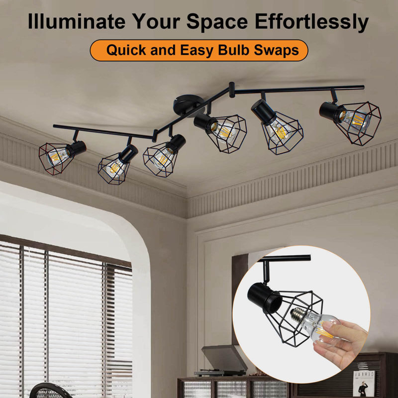 BLASIVE 6-Light Track Lighting Directional Rotatable Ceiling Light ...