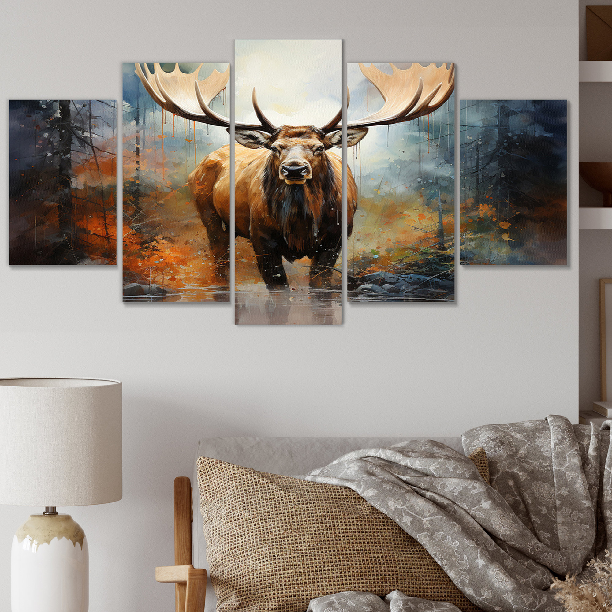 DesignArt Canada Majestic Moose II - Animals Metal Wall Decor Set ...