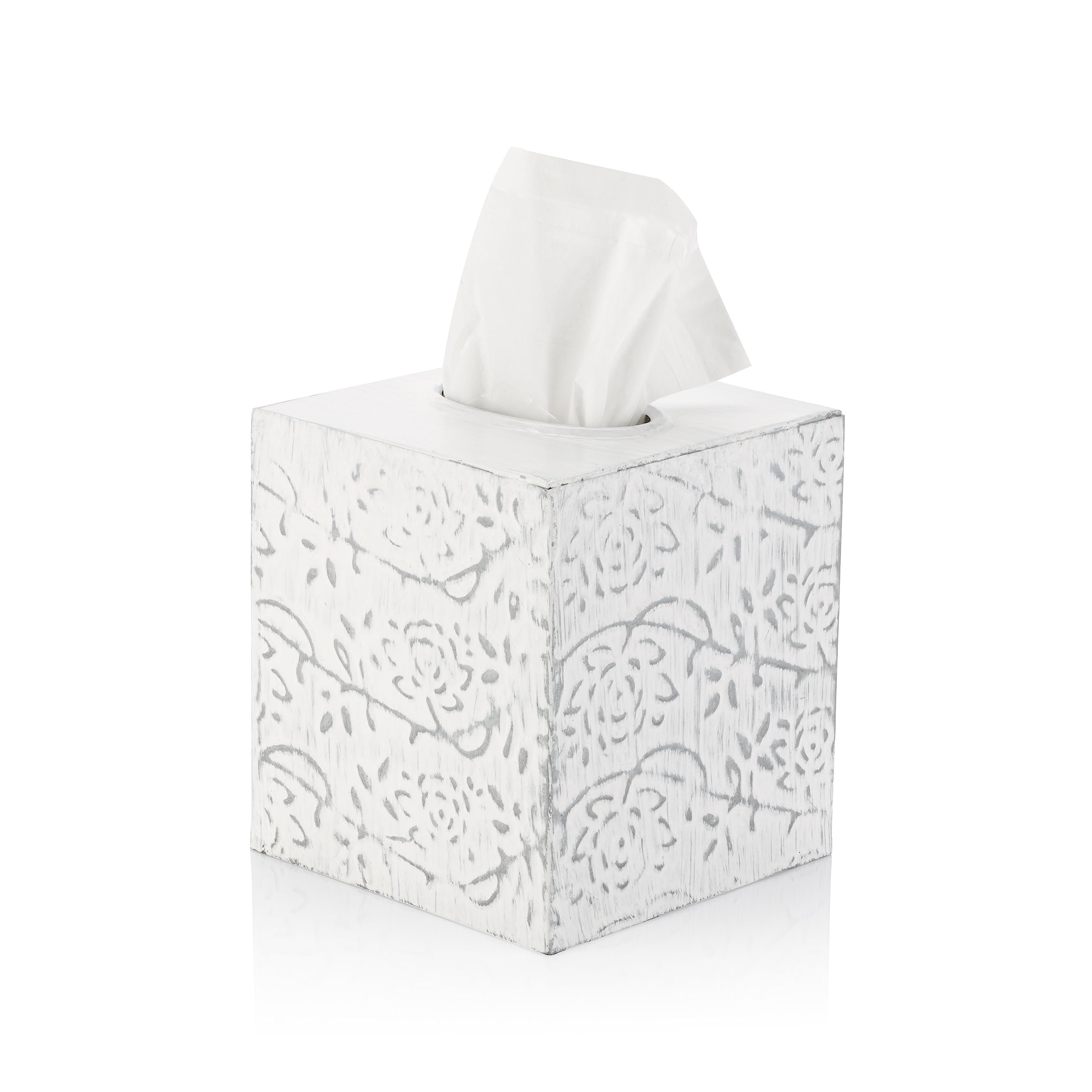 Ophelia & Co. Modern Farmhouse Tissue Box Cover, Decorative Tissue Box ...