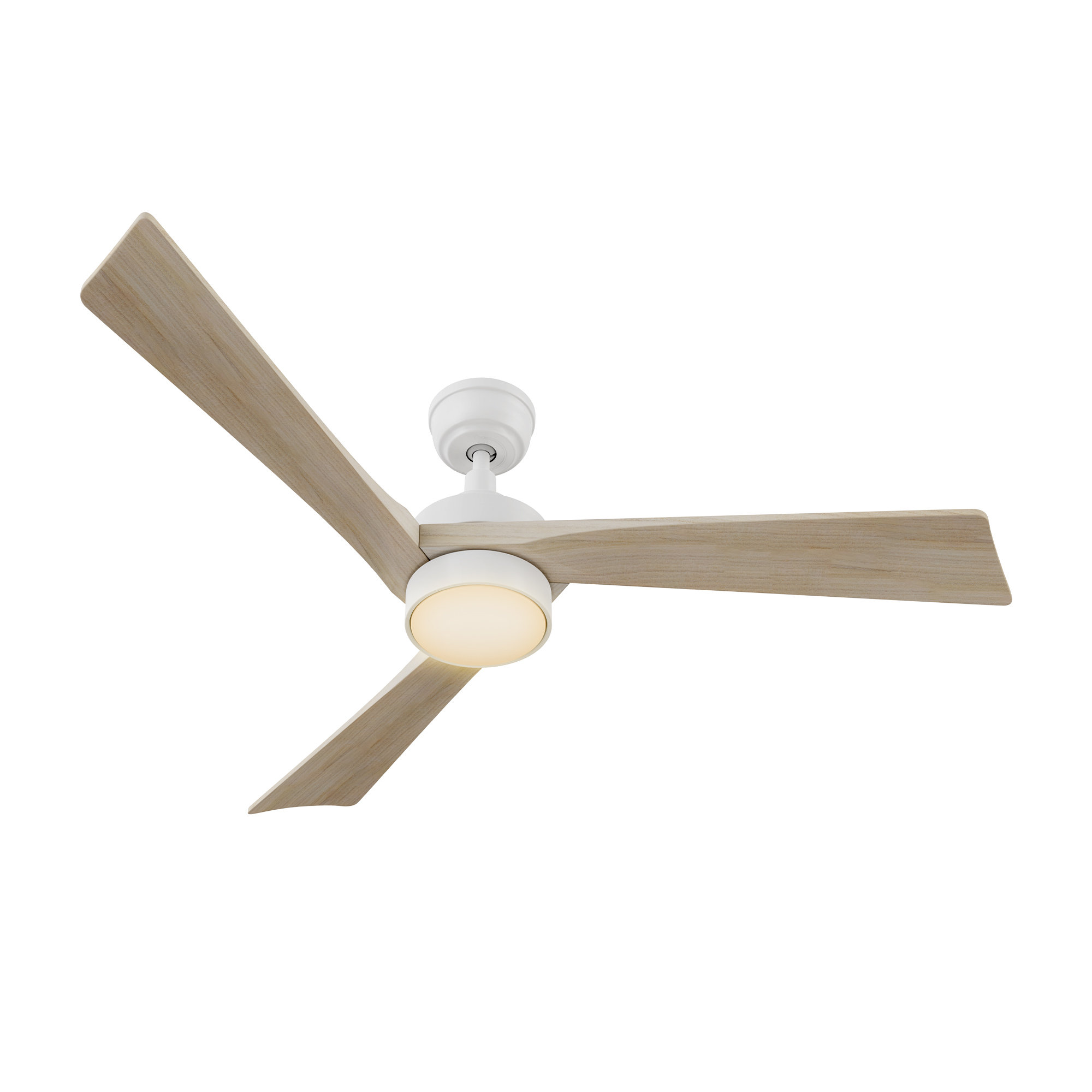 Wrought Studio™ 52 Inches DC Solid Wood Ceiling Fan with Light and ...
