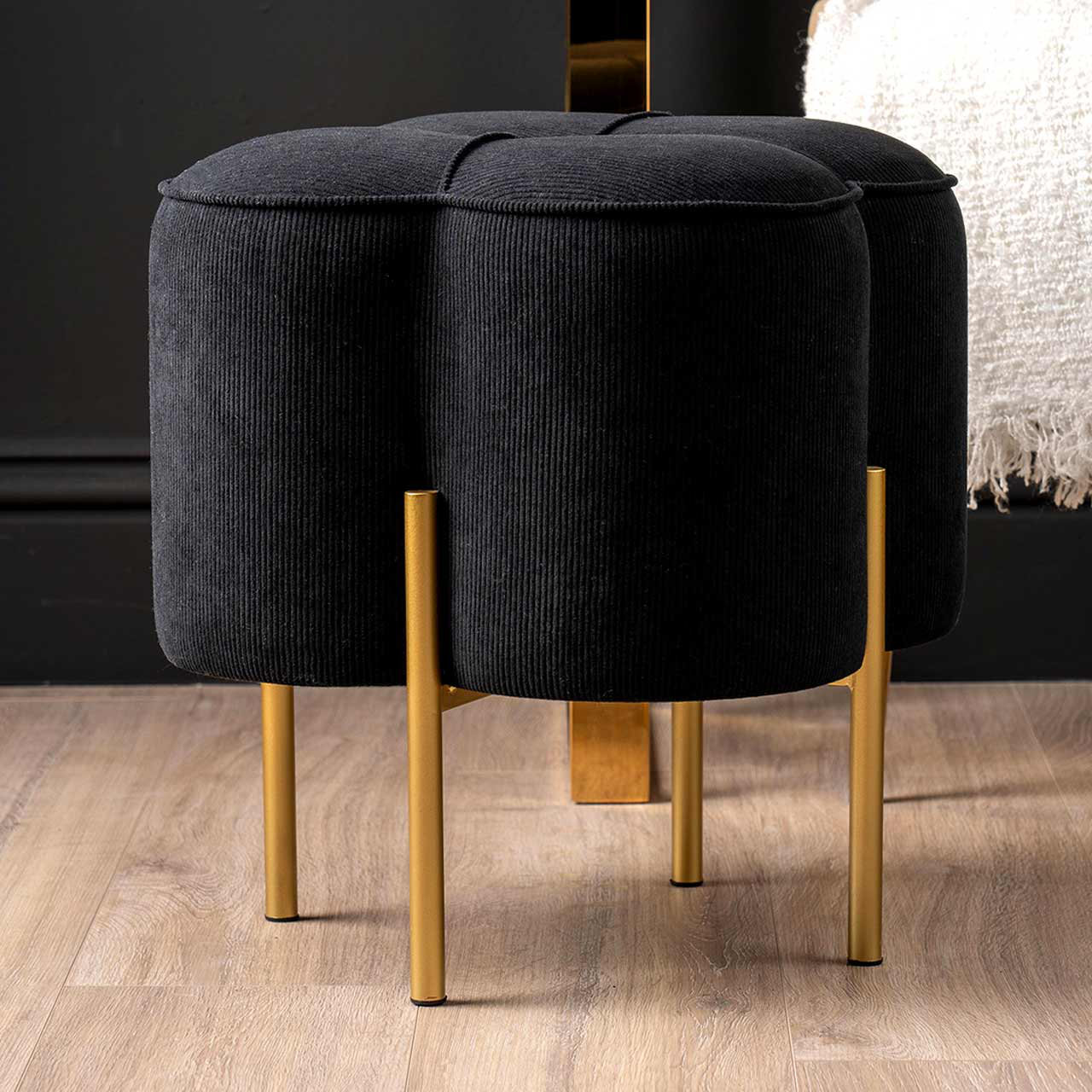 Fairmont Park Aajaylah Velvet Ottoman Dressing Stool for Bedroom ...