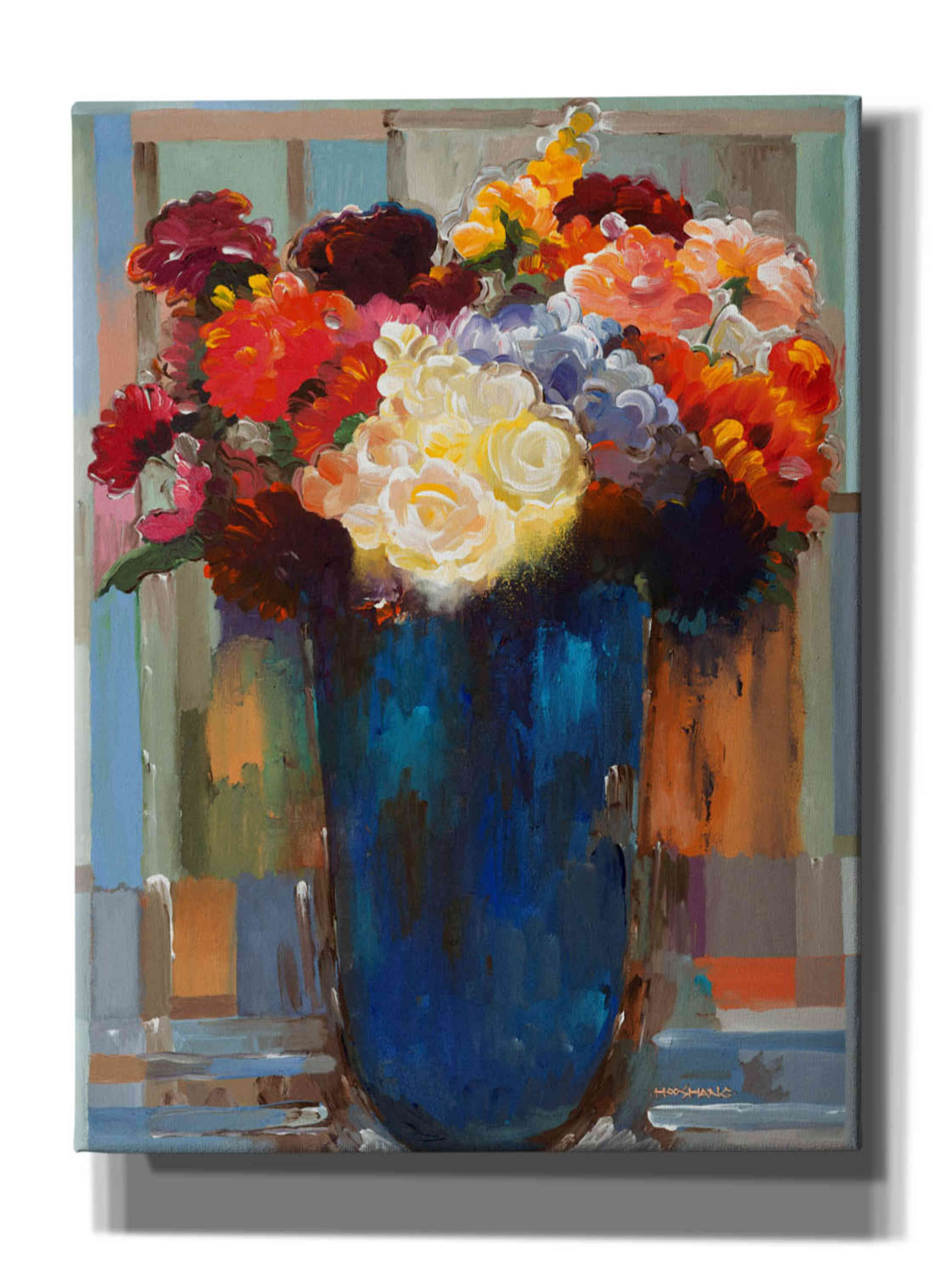Red Barrel Studio Epic Graffiti 'Flowers In A Blue Vase' By Hooshang ...