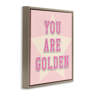 Trinx You Are Golden Phrase Framed Floater Canvas Wall Art by CAD ...