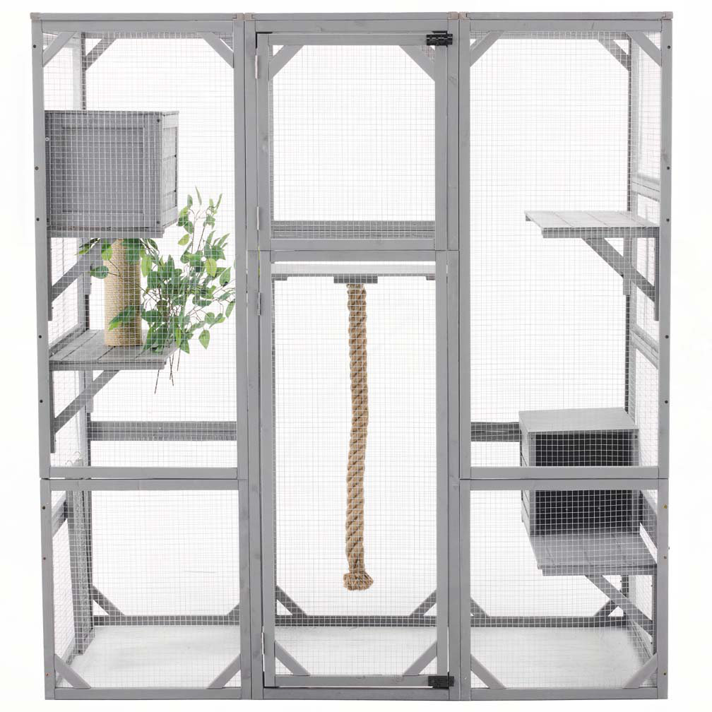 Tucker Murphy Pet™ Outdoor Cat House, DIY Cat Enclosure, Cat Catio with ...