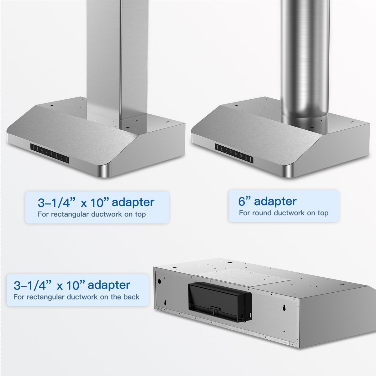 VIKIO 30" 900 CFM Ducted Under Cabinet Range Hood in Stainless Steel ...