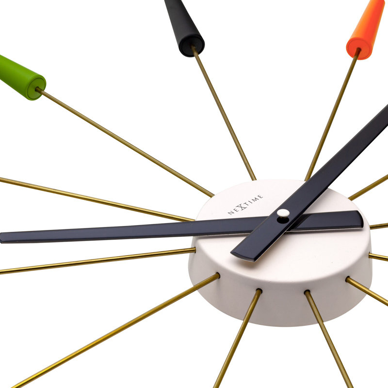 NeXtime Vintage Colored Plug Inn Spoke Wall Clock | Wayfair