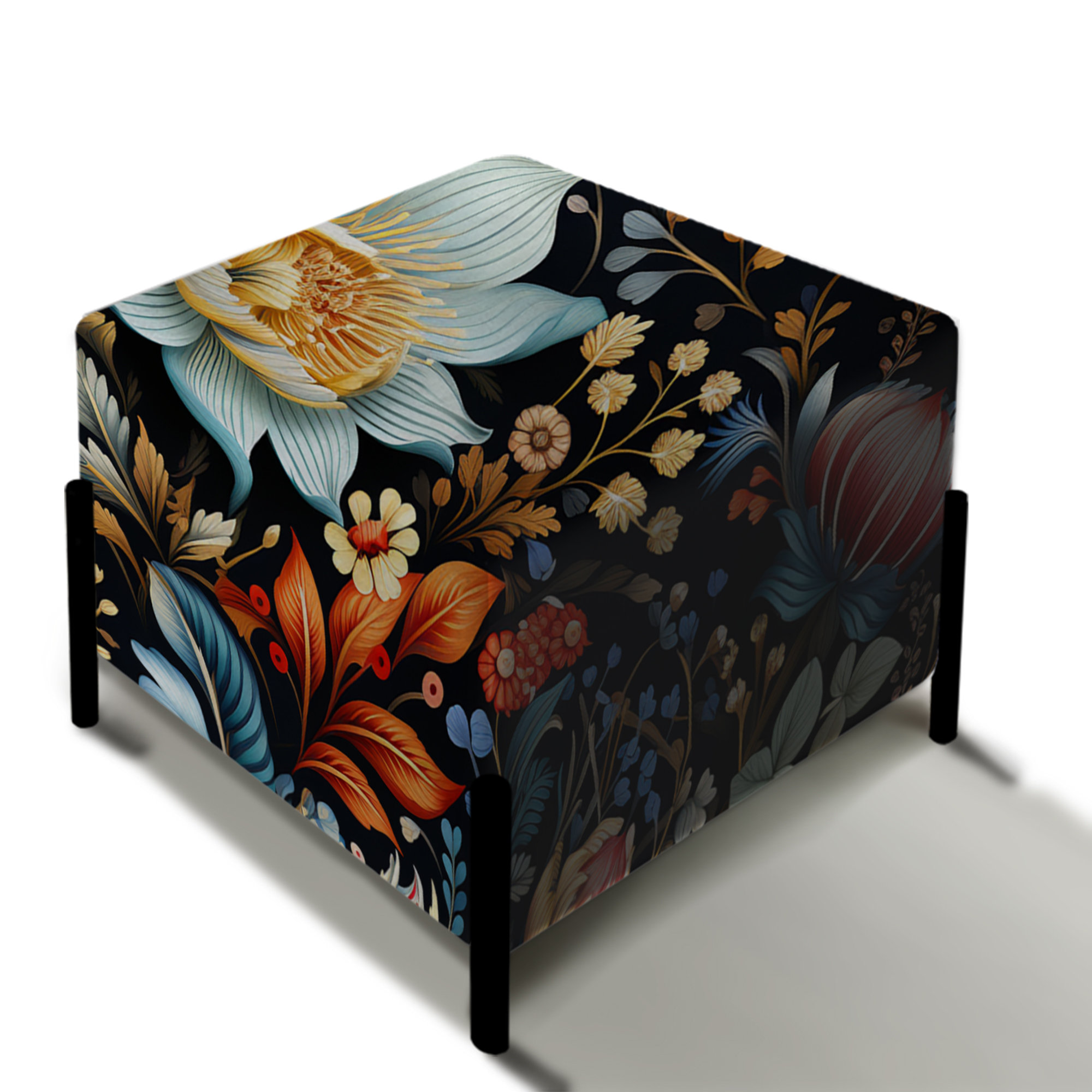 Design Art Vintage Colors Eclectic Floral Collage - Eclectic Square ...