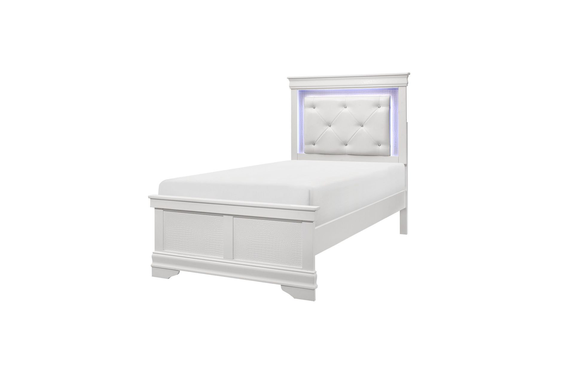 House of Hampton® 3-2_Jillane White LED Panel Bedroom Set | Wayfair