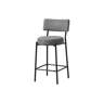 17 Stories Contemporary Grey Fabric and Metal Counter Height Barstools ...