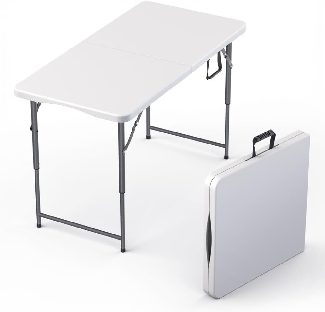 BLASIVE 4 Feet Foldable Table Adjustable Height With Built In Handle ...