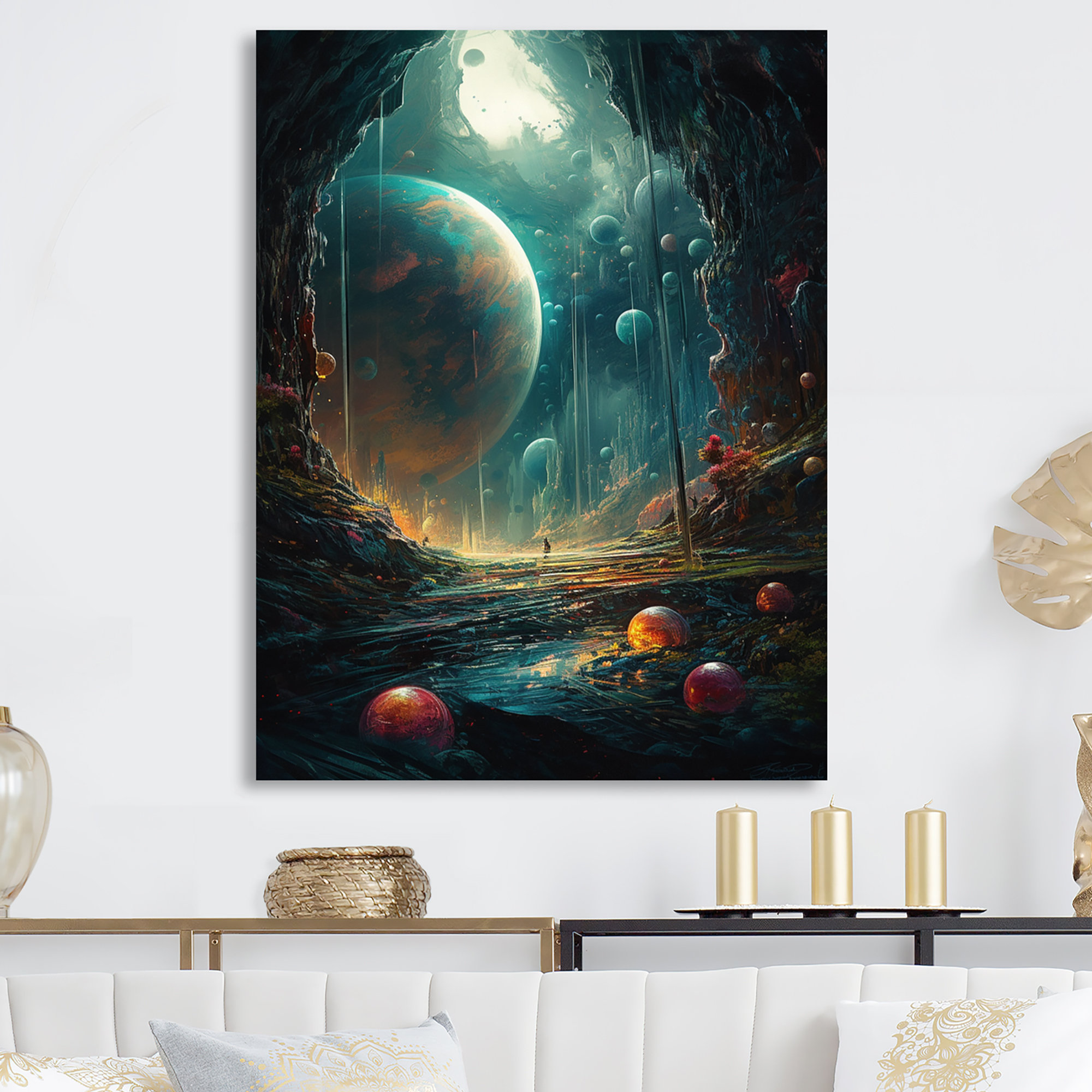 Red Barrel Studio® Look Into Space II - Space Metal Wall Decor | Wayfair