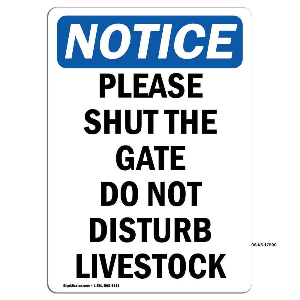 SignMission Please Shut The Gate Do Not Disturb Sign - Wayfair Canada