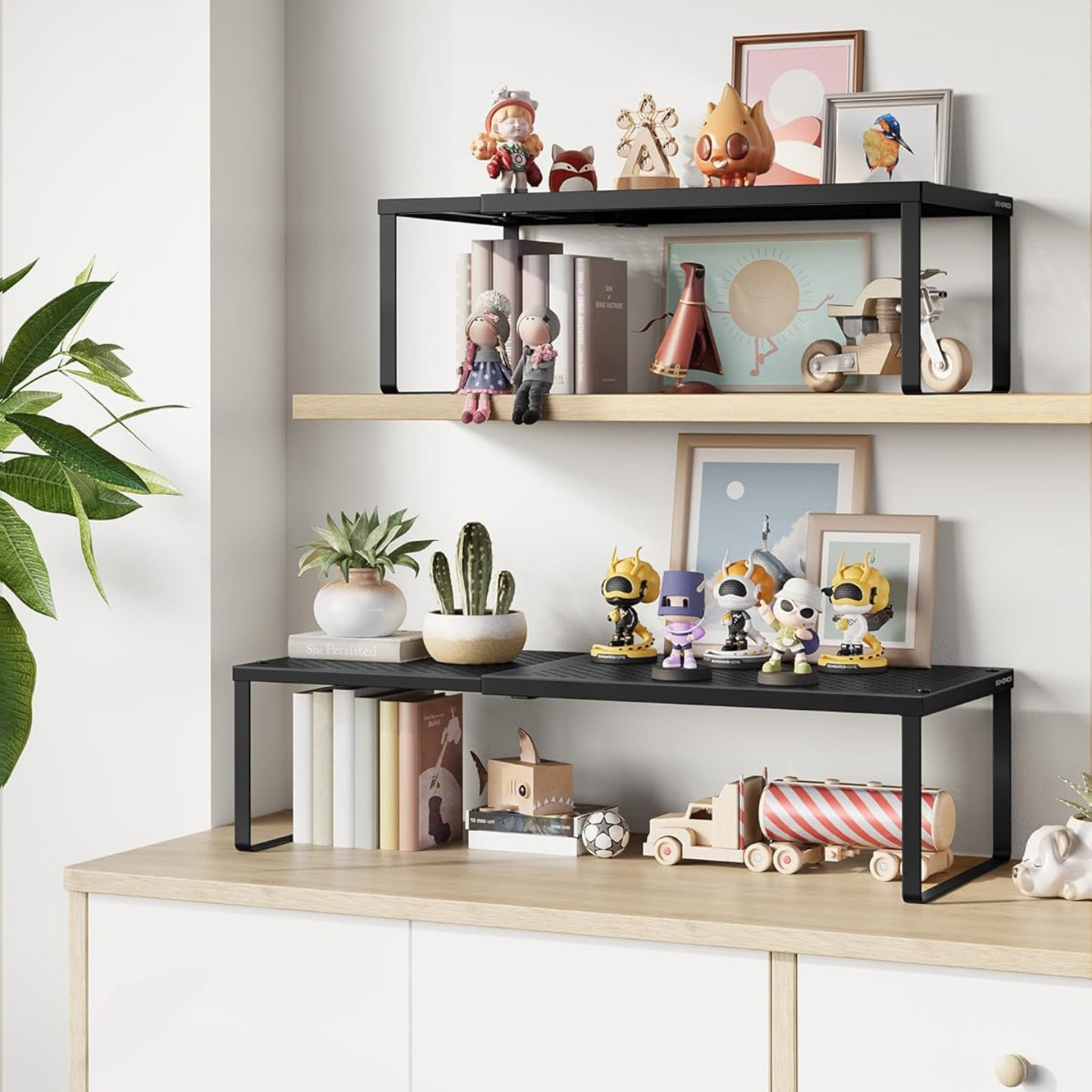 Latitude Run® Metal Expandable Spice Kitchen Countertop Racks, Set of 2 ...