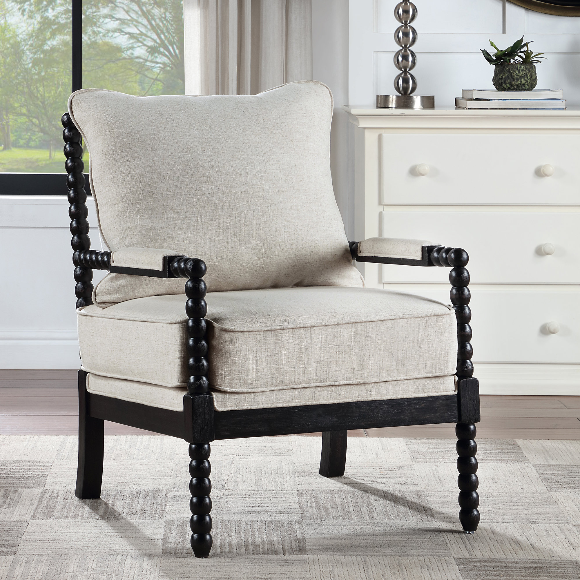 Langley Street Lorentz Modern Farmhouse Accent Chair 25.5" Wide ...